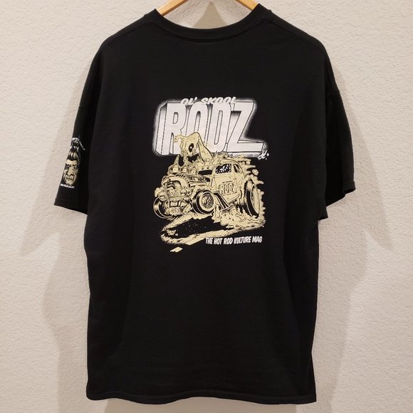 Shirts | Ol Skool Hot Rodz Black Tshirt Xl | Poshmark